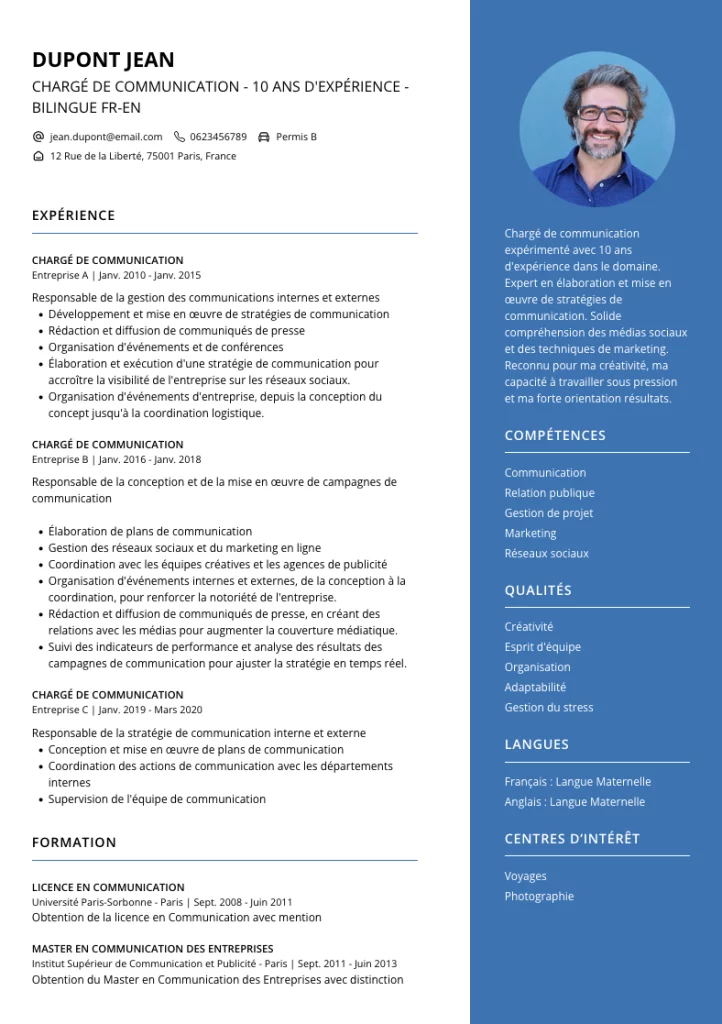 CV Gestionnaire de Stock - Titre, Accroche, Compétences + Exemple Gratuit