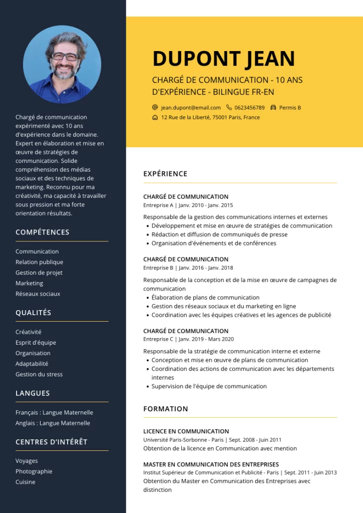 CV Gestionnaire de Stock - Titre, Accroche, Compétences + Exemple Gratuit